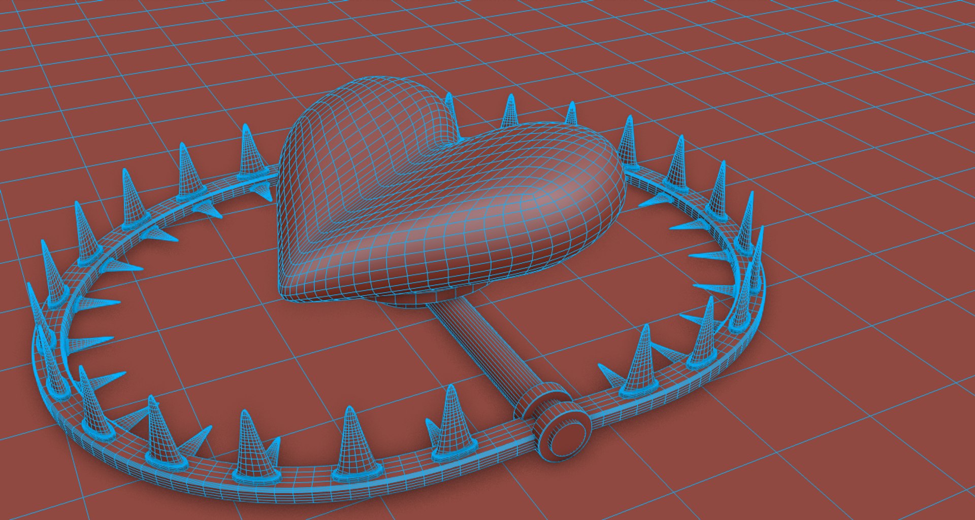 heart trap 3d model