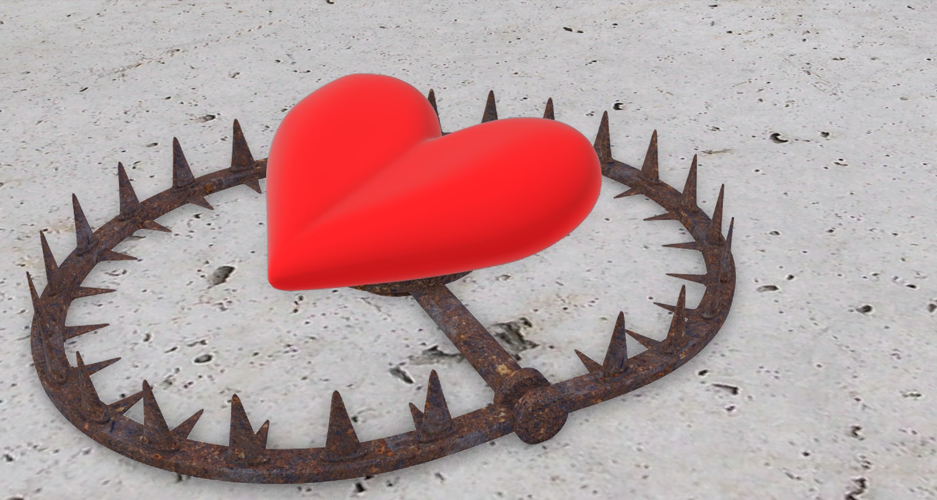 heart trap 3d model