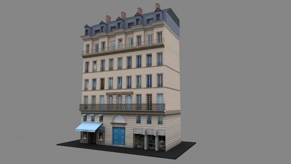Typical Paris Apartment Building 13 model - TurboSquid 1778641