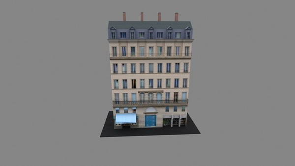 Typical Paris Apartment Building 13 model - TurboSquid 1778641