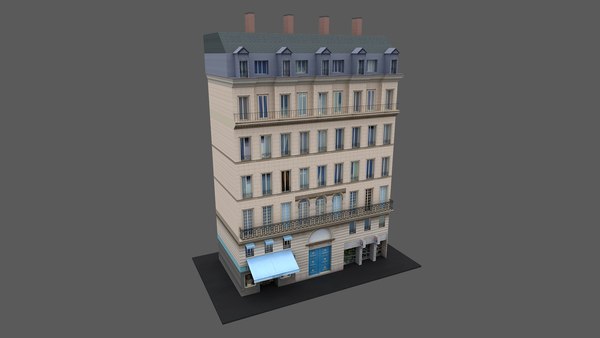 modelo 3d Edificio de apartamentos típico de París 13 - TurboSquid 1778641