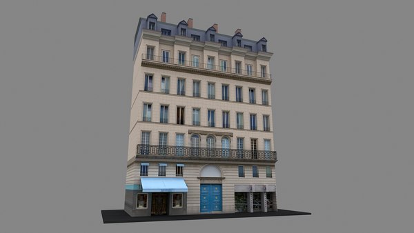 Typical Paris Apartment Building 13 model - TurboSquid 1778641