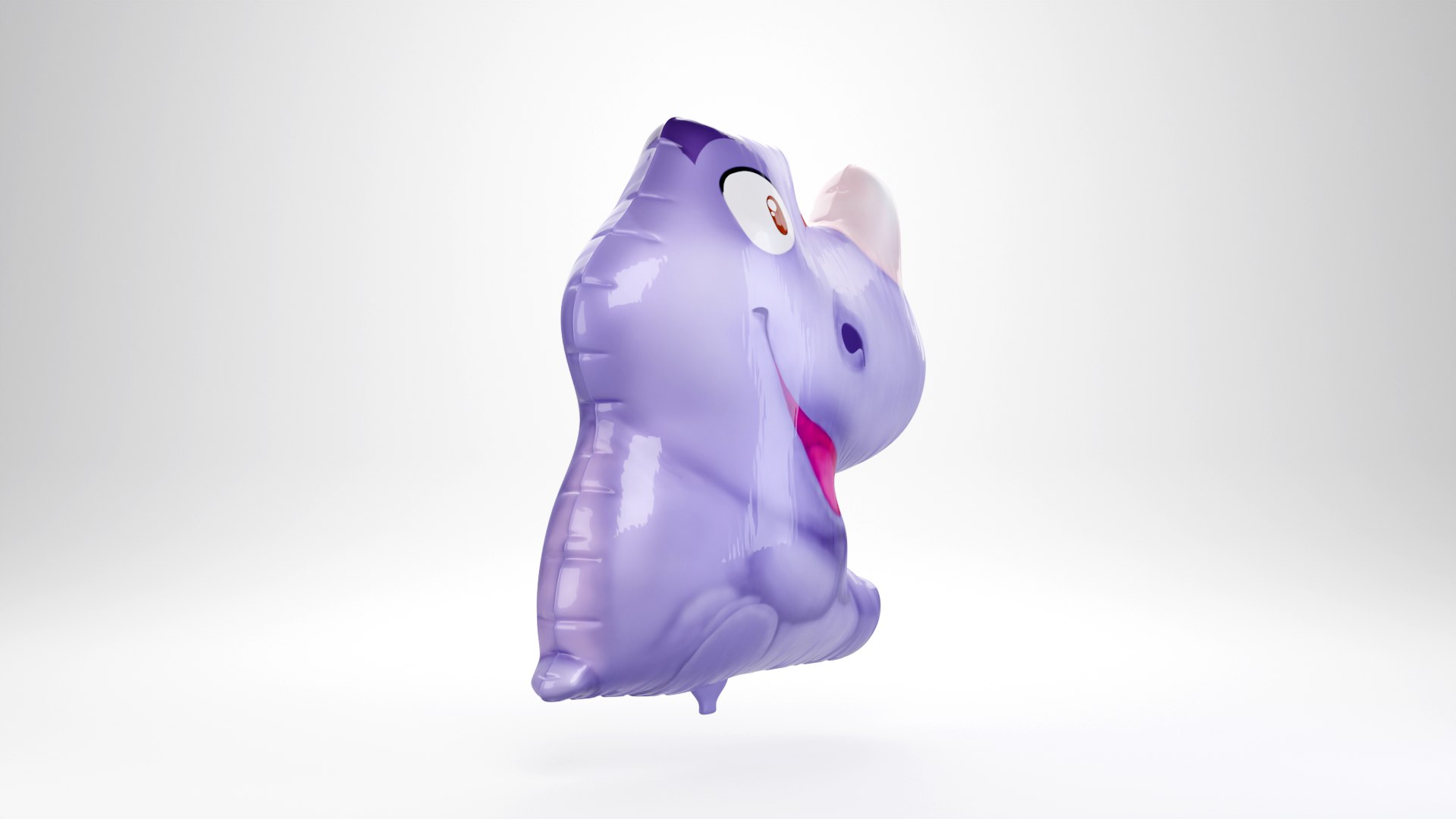 Cute Hippopotamus Balloon 3D Model - TurboSquid 1913204