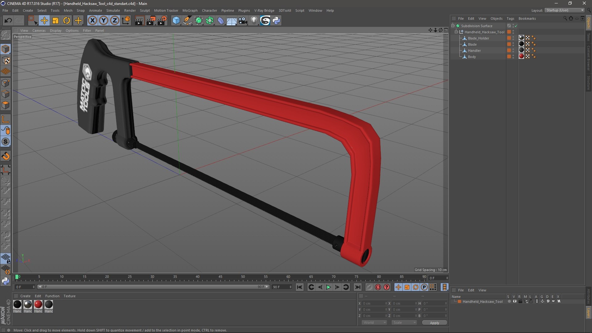 Handheld Hacksaw Tool 3D Model - TurboSquid 2183972