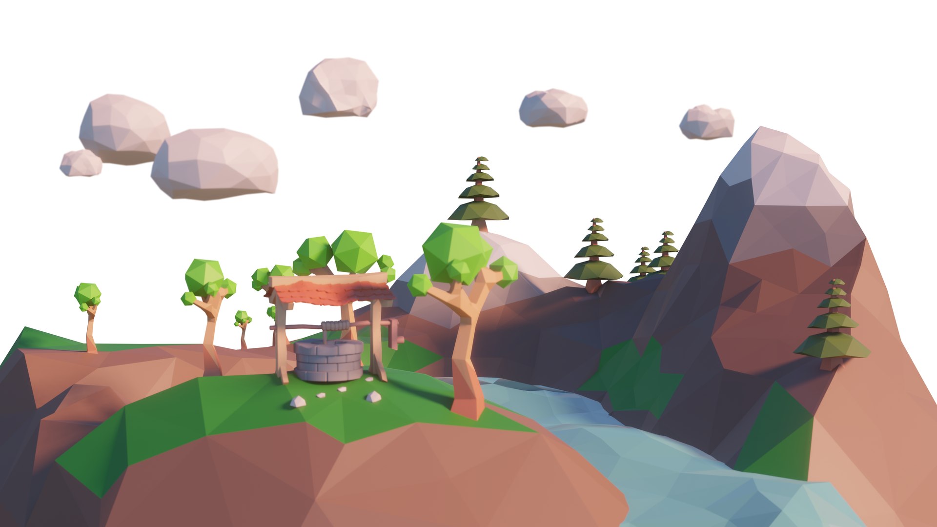 3D Low Poly Island - TurboSquid 1981955