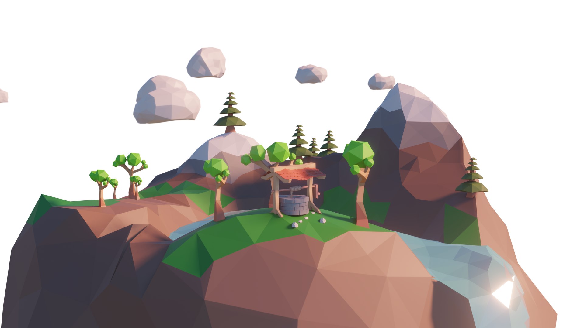 3D Low Poly Island - TurboSquid 1981955