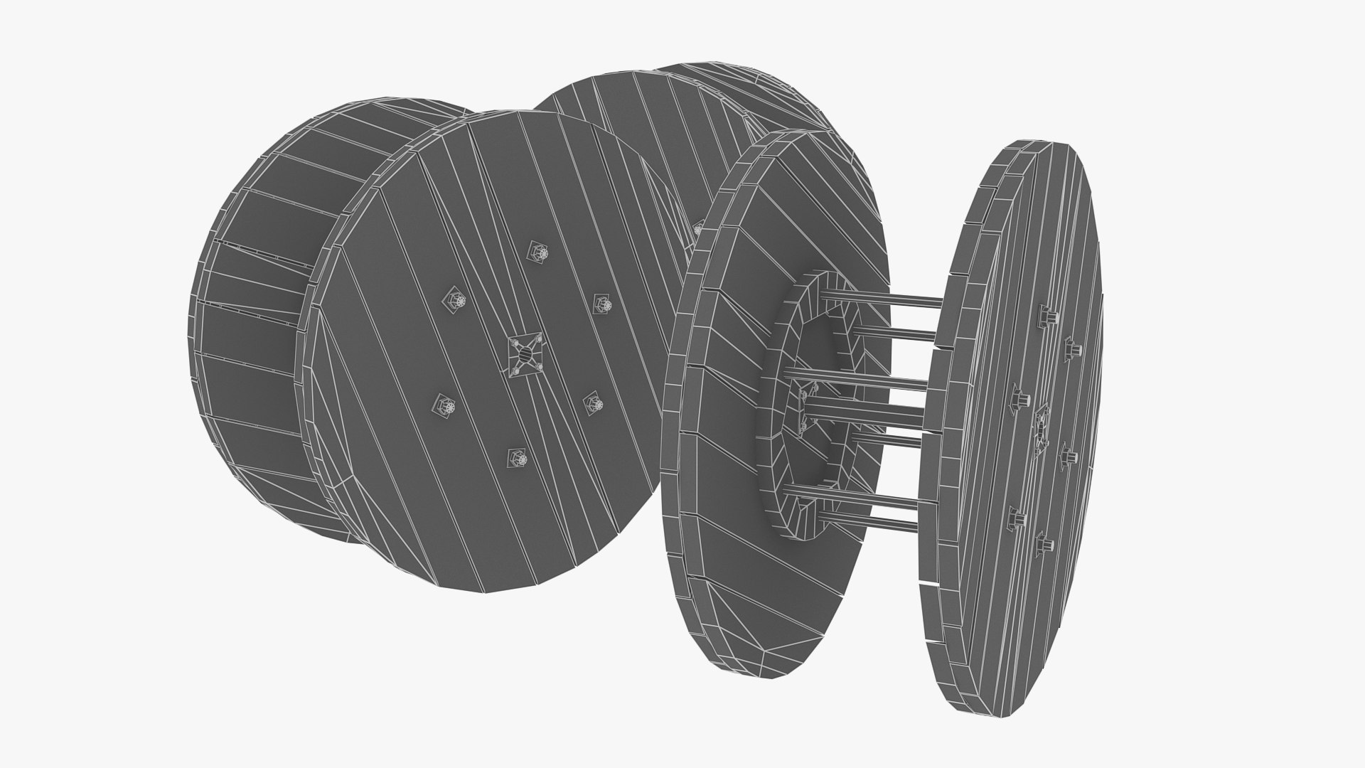 3D Old Wooden Coils Model - TurboSquid 1656578