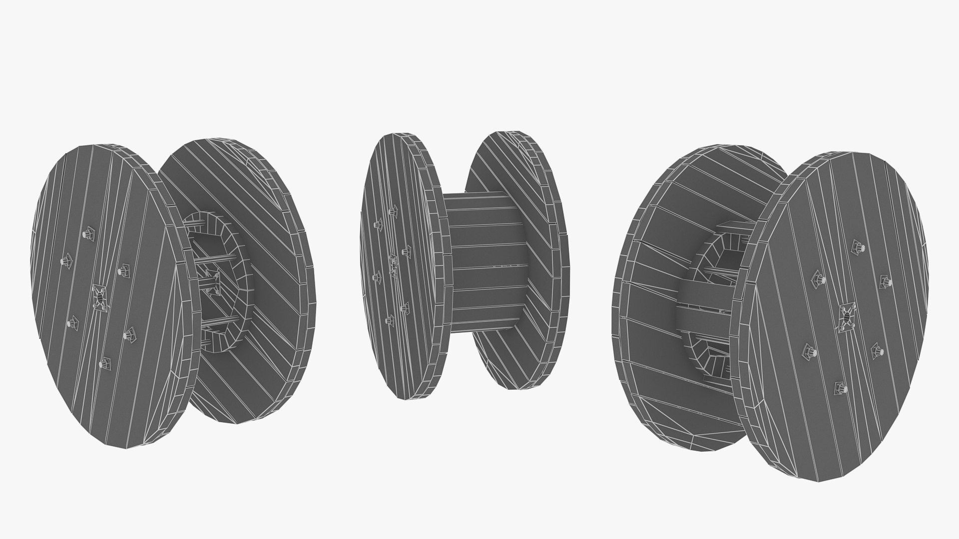 3D Old Wooden Coils Model - TurboSquid 1656578