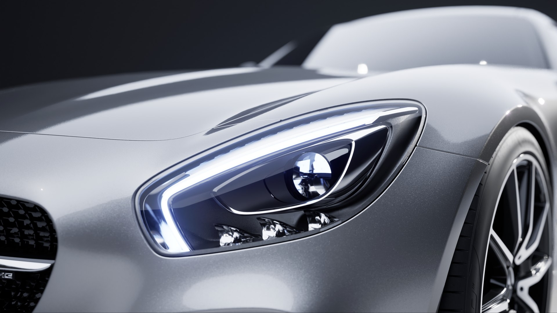 3D Mercedes AMG GT - Unreal Engine 5 - TurboSquid 2091199