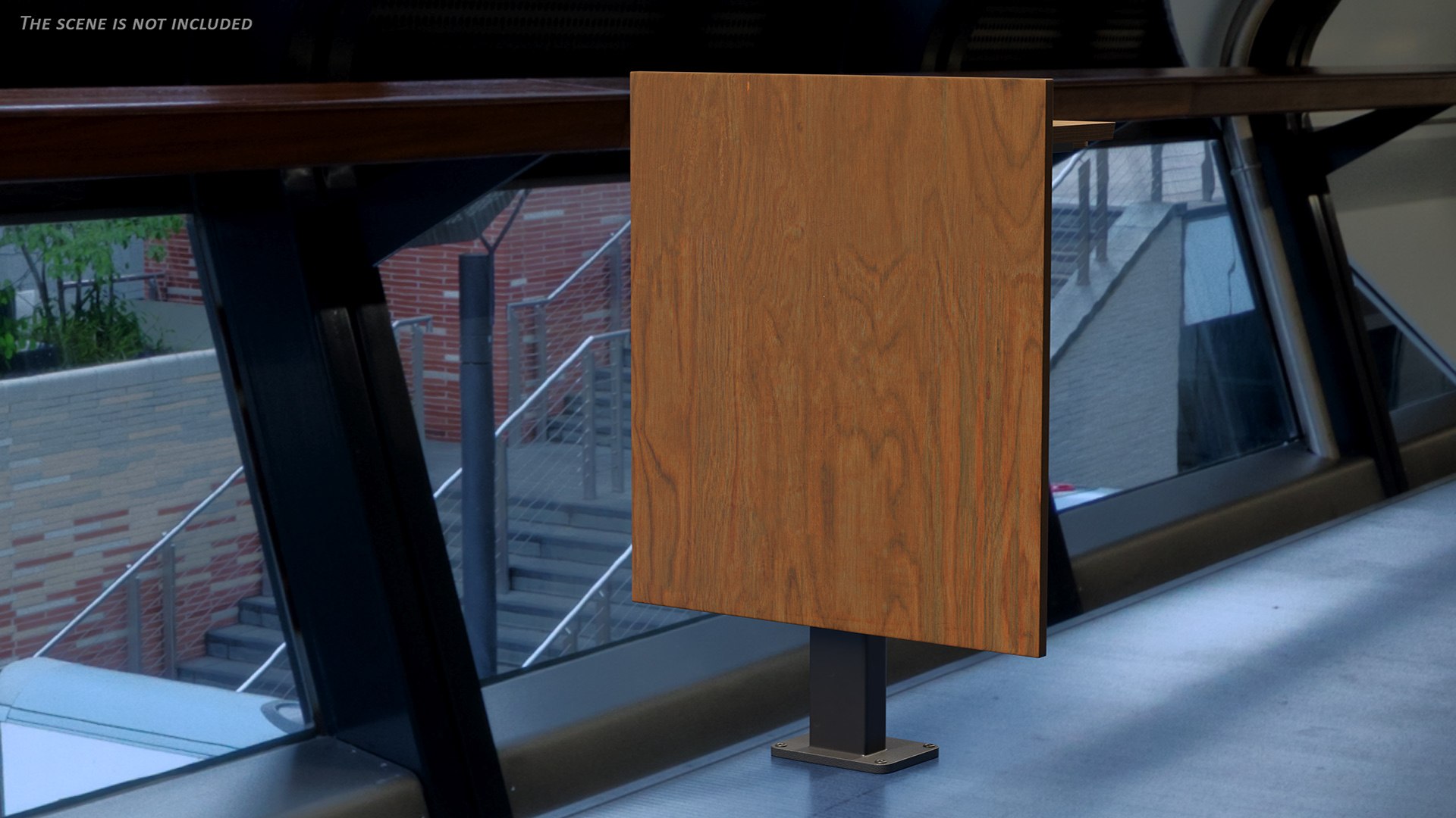 3D Auditorium Table Dark Wood - TurboSquid 1957870
