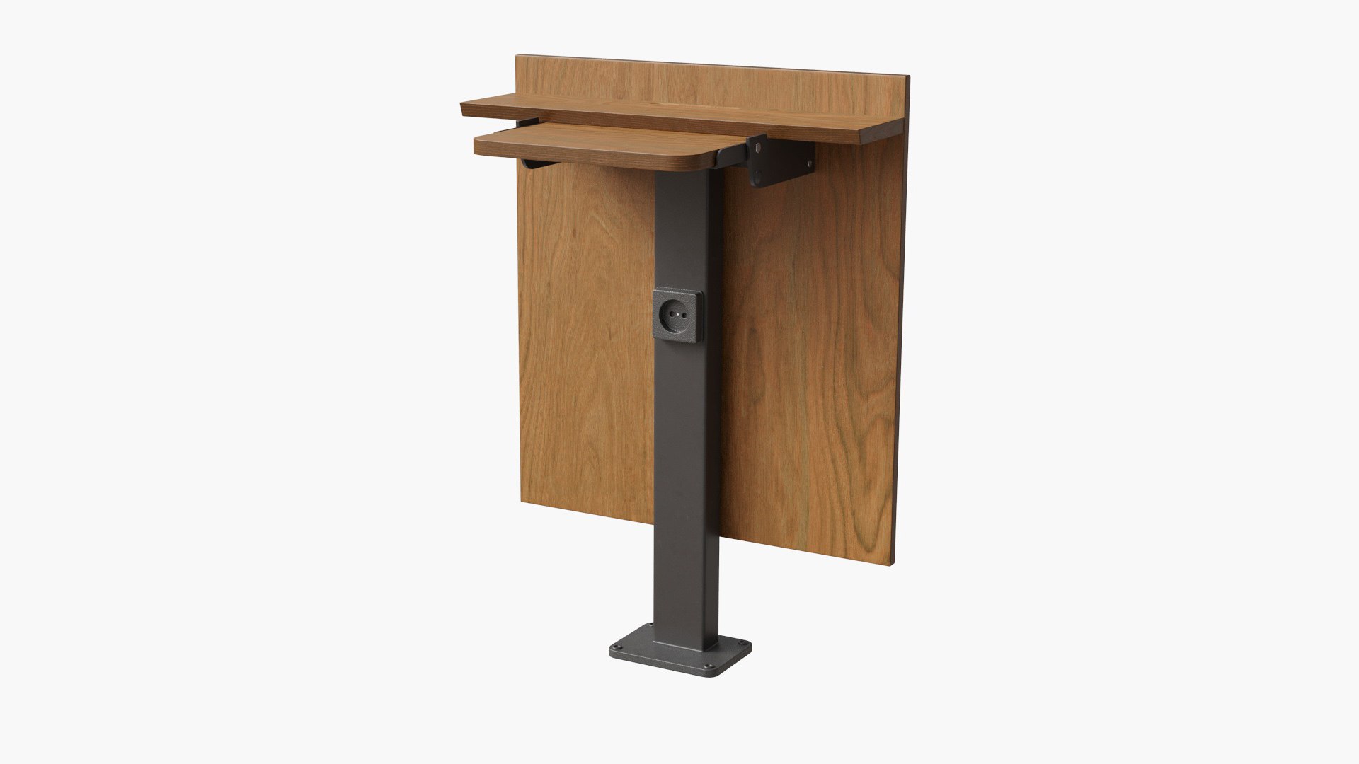 3D Auditorium Table Dark Wood - TurboSquid 1957870