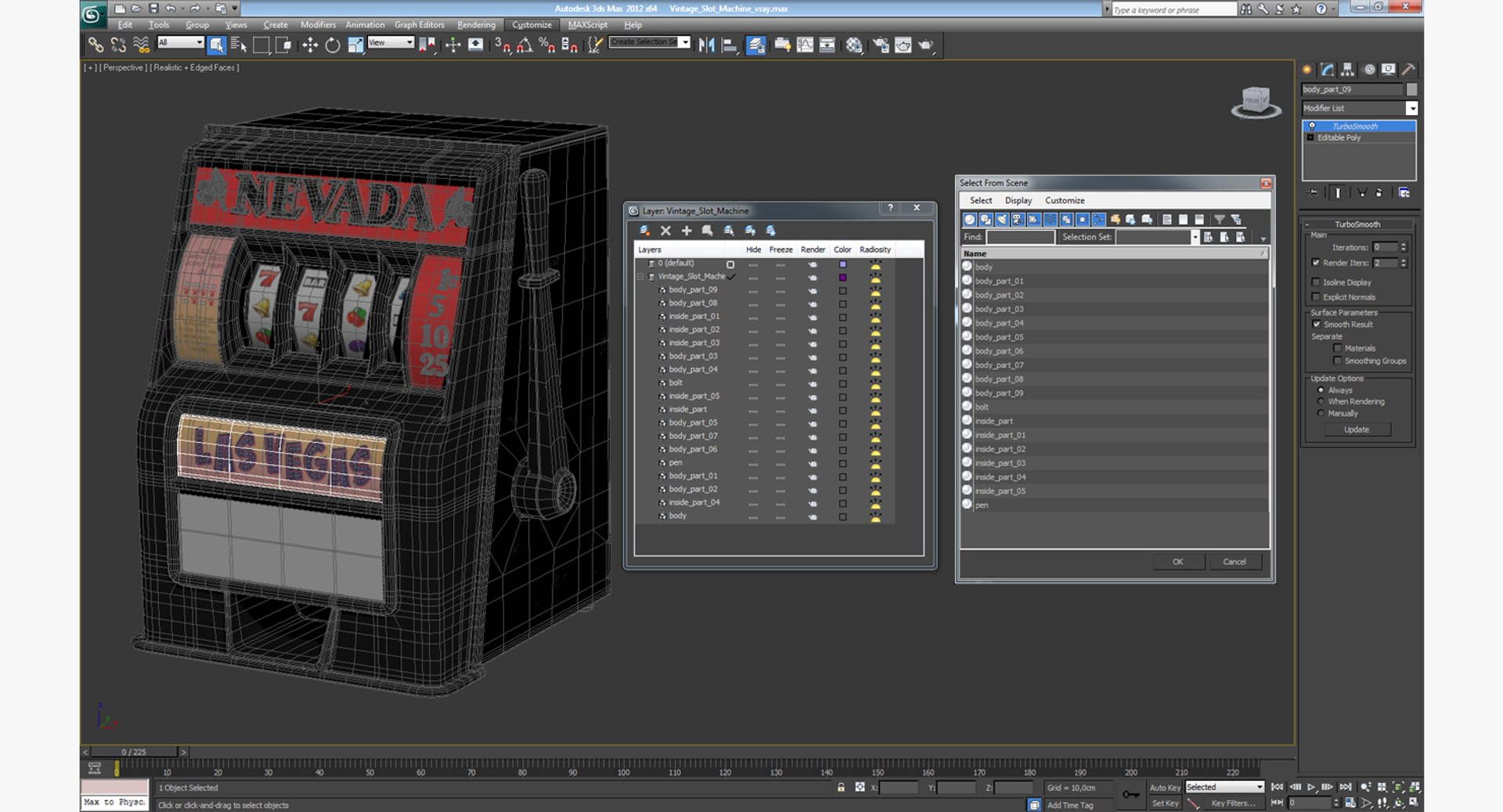 Vintage Slot Machine Model - TurboSquid 1209403