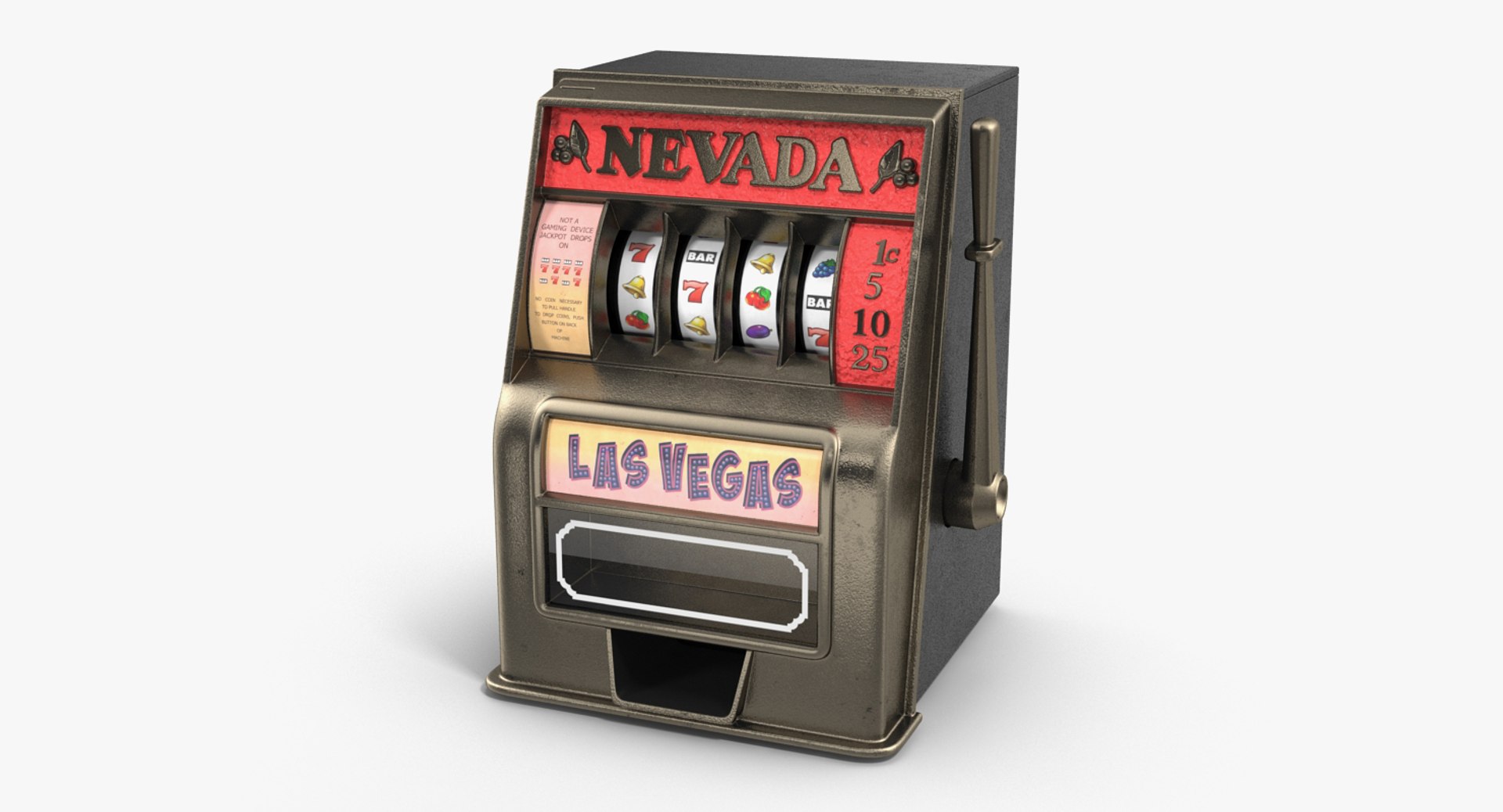 Vintage Slot Machine Model - TurboSquid 1209403