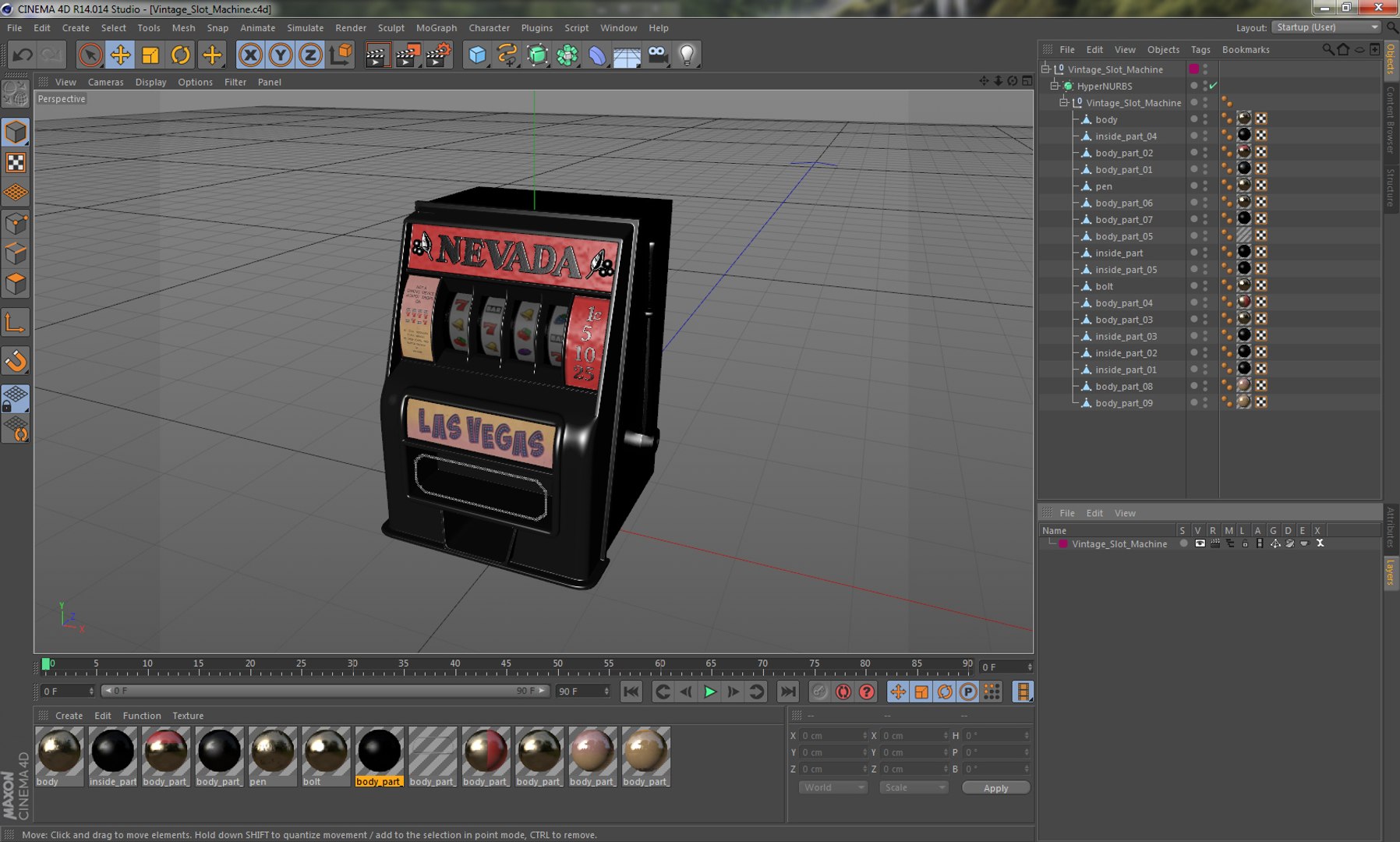 Vintage Slot Machine Model - TurboSquid 1209403