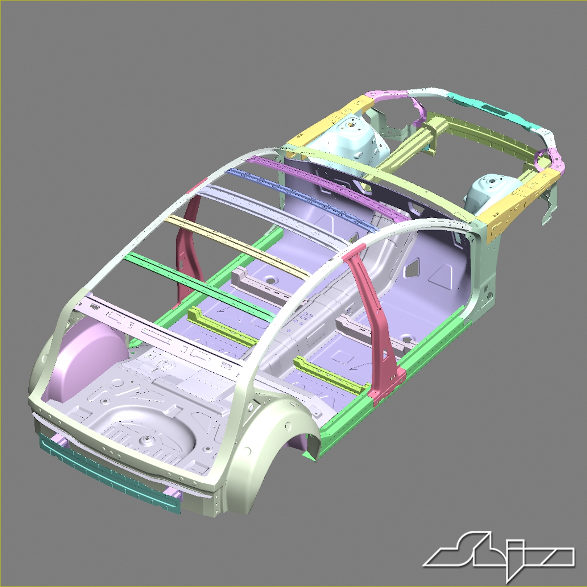 3d model car frame