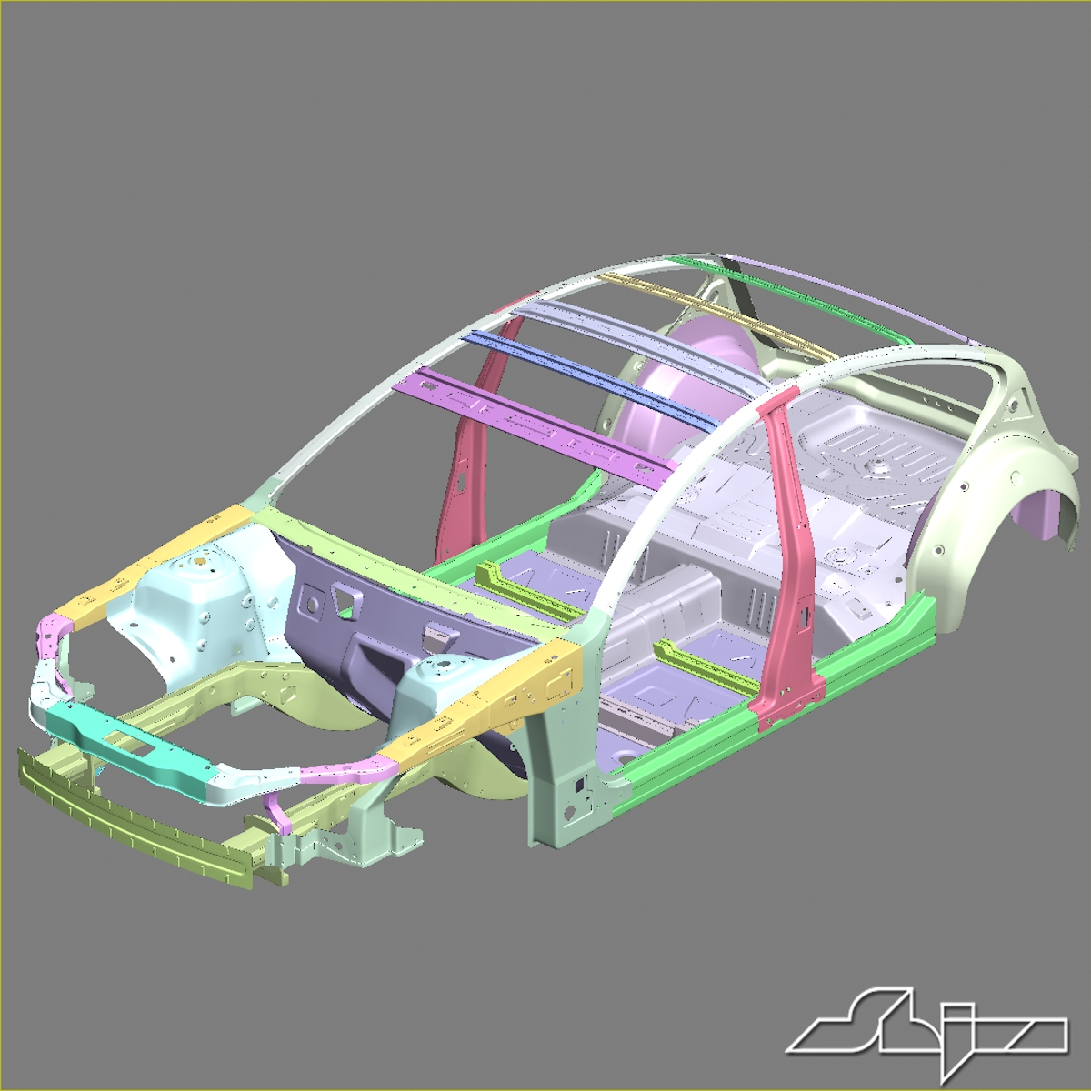 3d model car frame