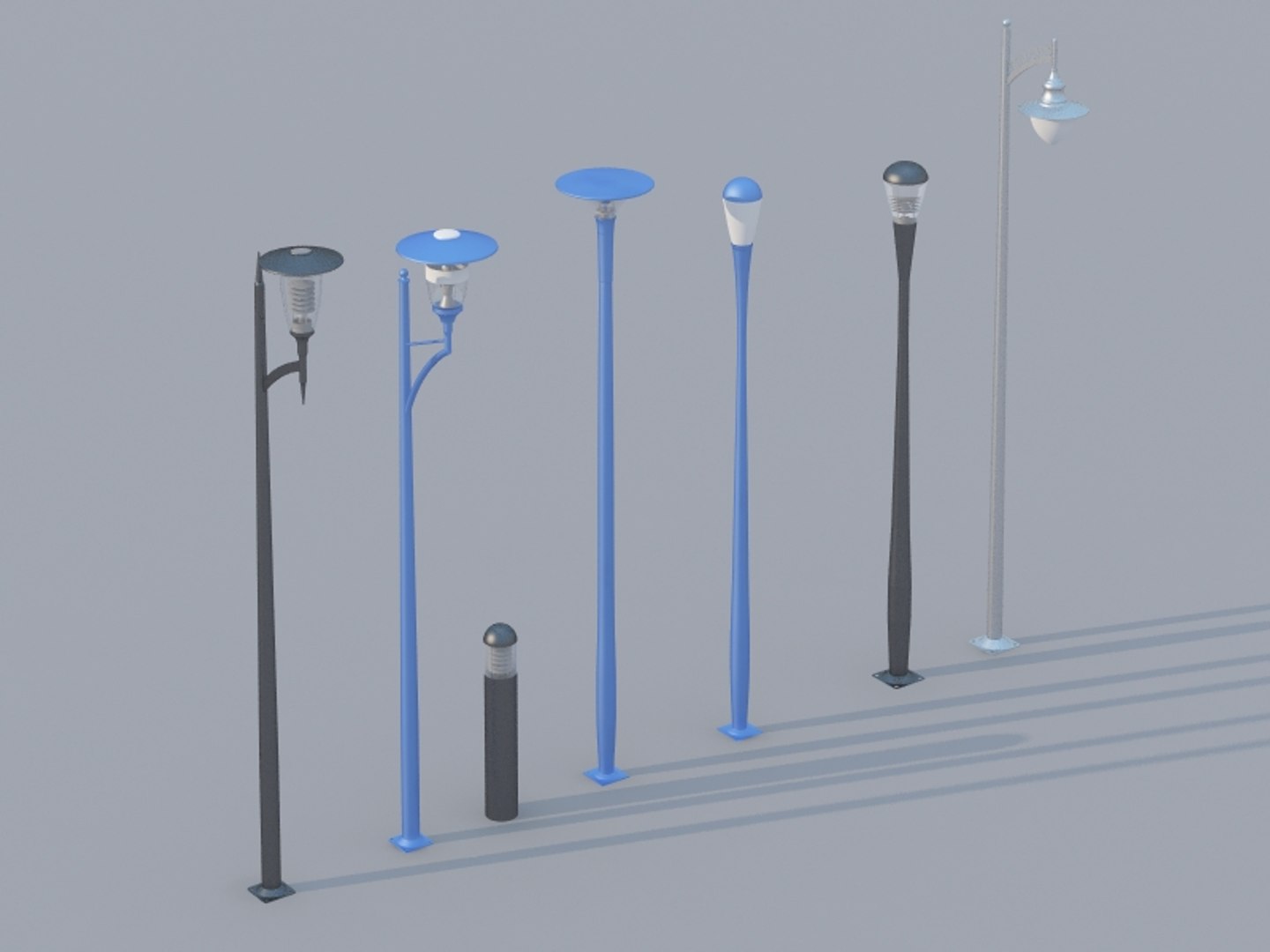 3d model street light