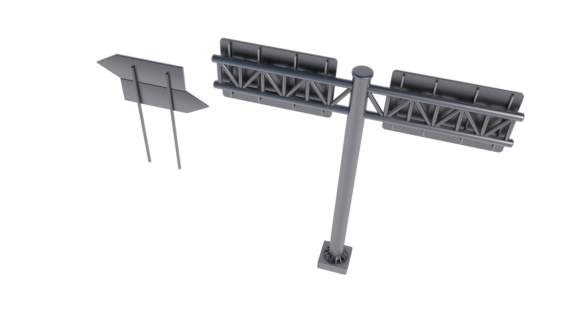 3D Green Direction Highway Signs - TurboSquid 1919236