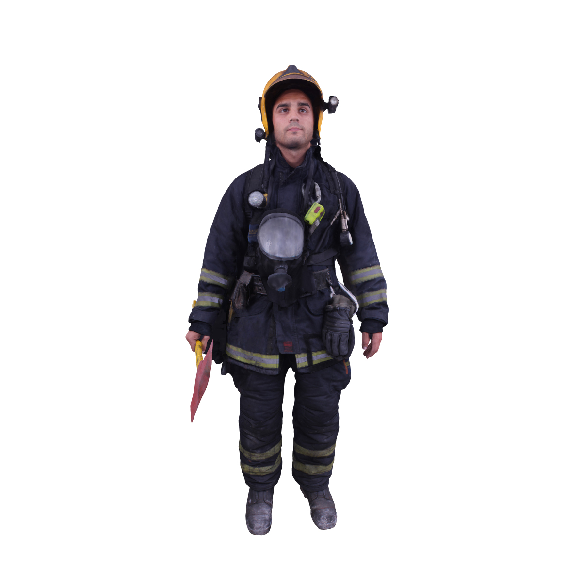 firefighter real people 3d obj
