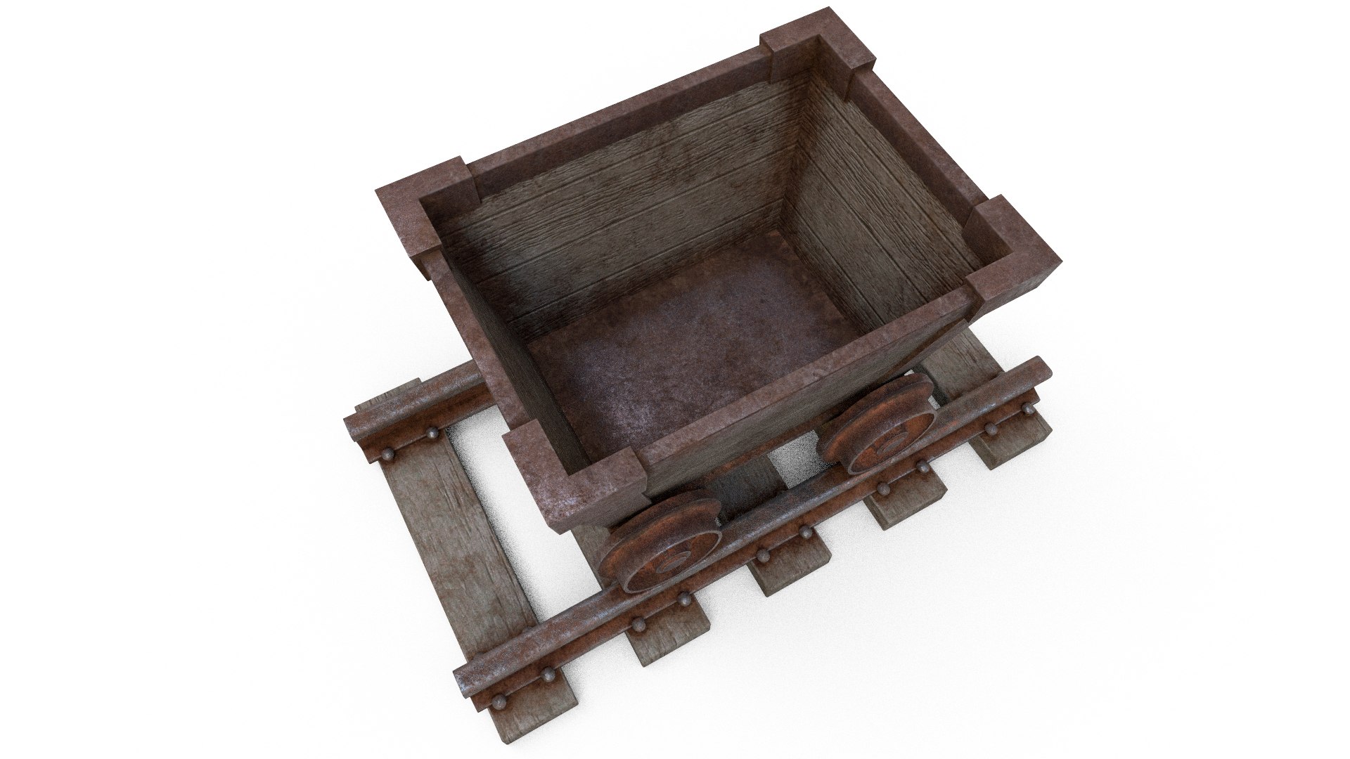 3D Cartoon Mine Cart model - TurboSquid 1726643