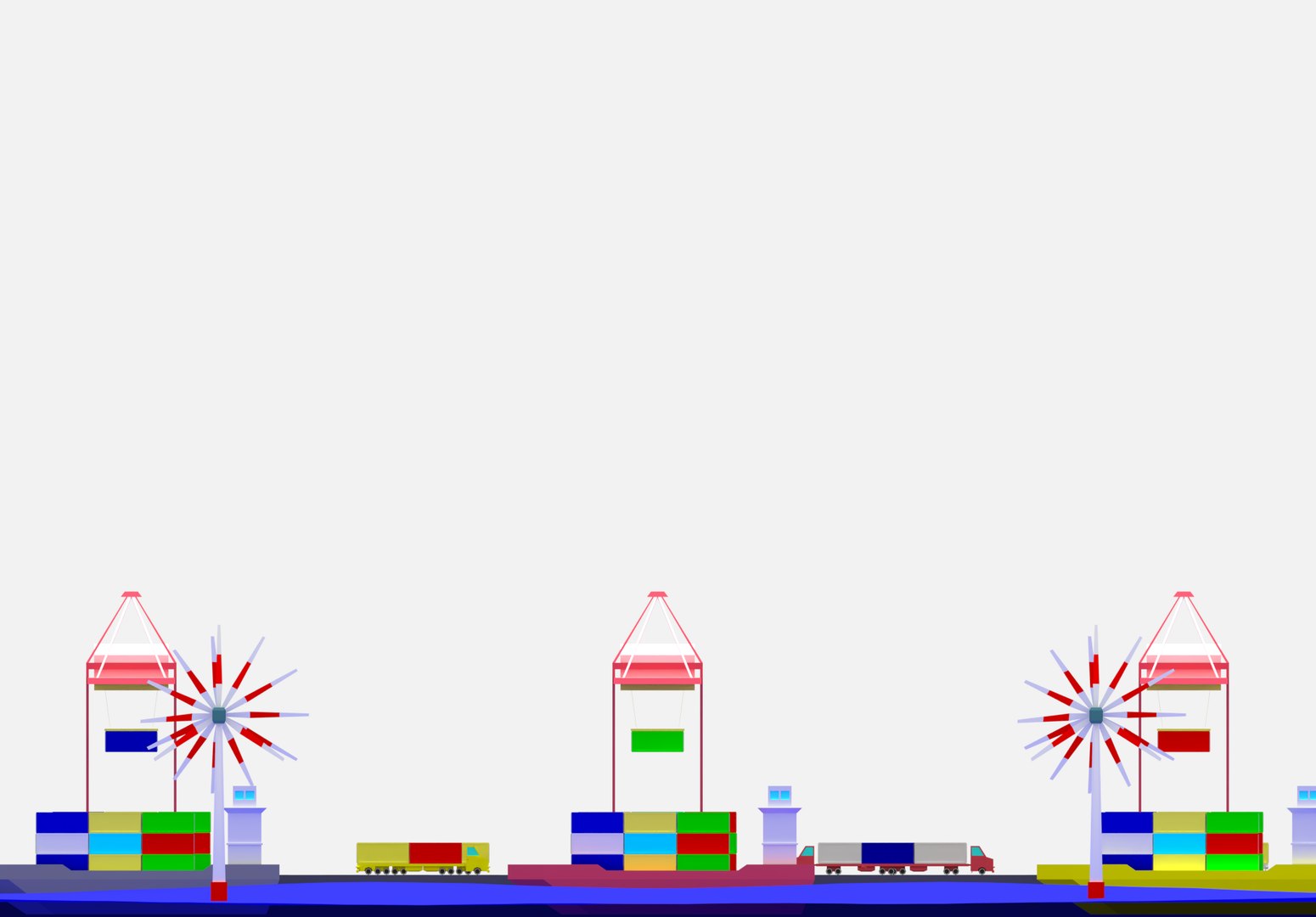 Simple Cartoon Container Port 3D - TurboSquid 1476273