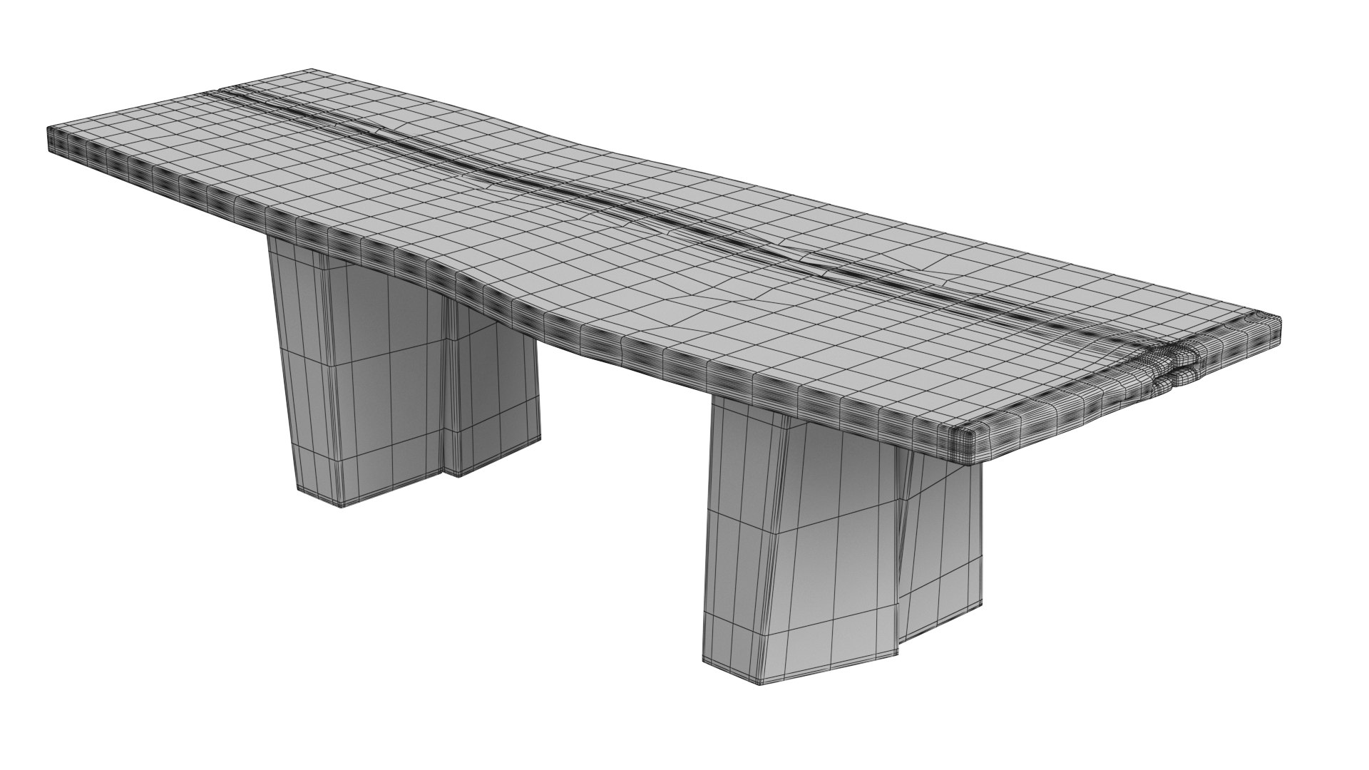 3D Sculpted Massive Dining Table V9 And T-Chairs - TurboSquid 2291490