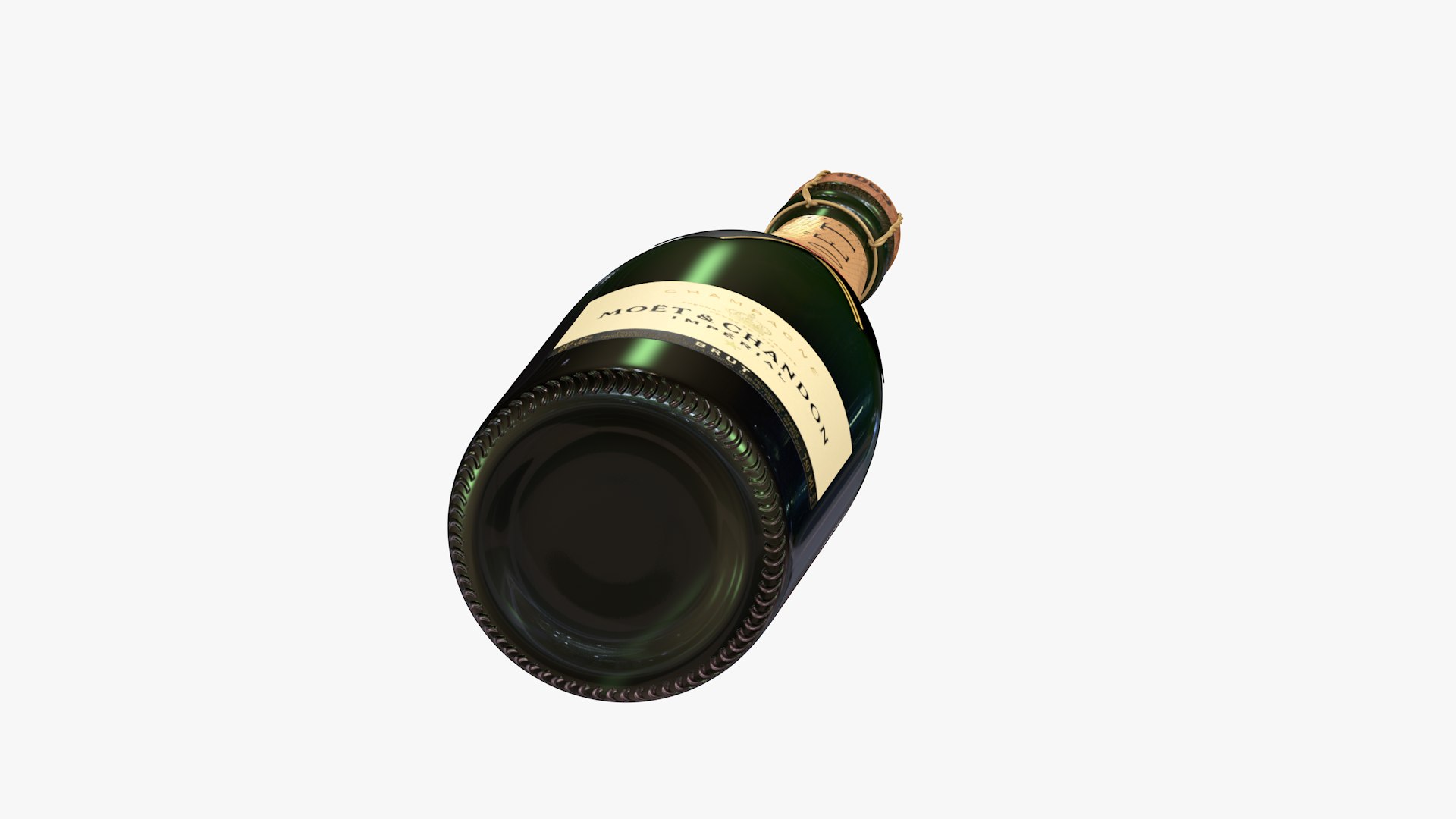 3D Champagne Bottle - Moet Model - TurboSquid 1471259