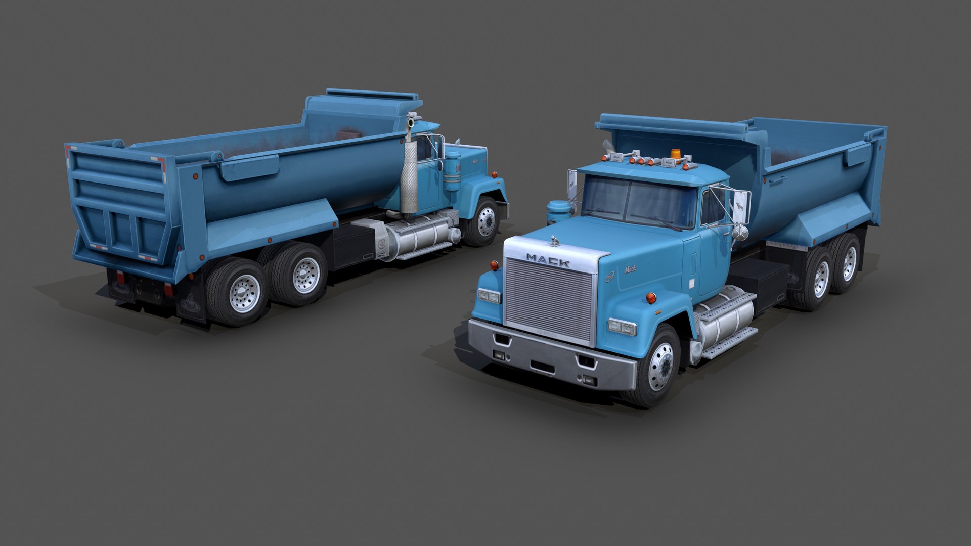 3D Mack RW600 Superliner Dump Truck S08 1988 - TurboSquid 1868570