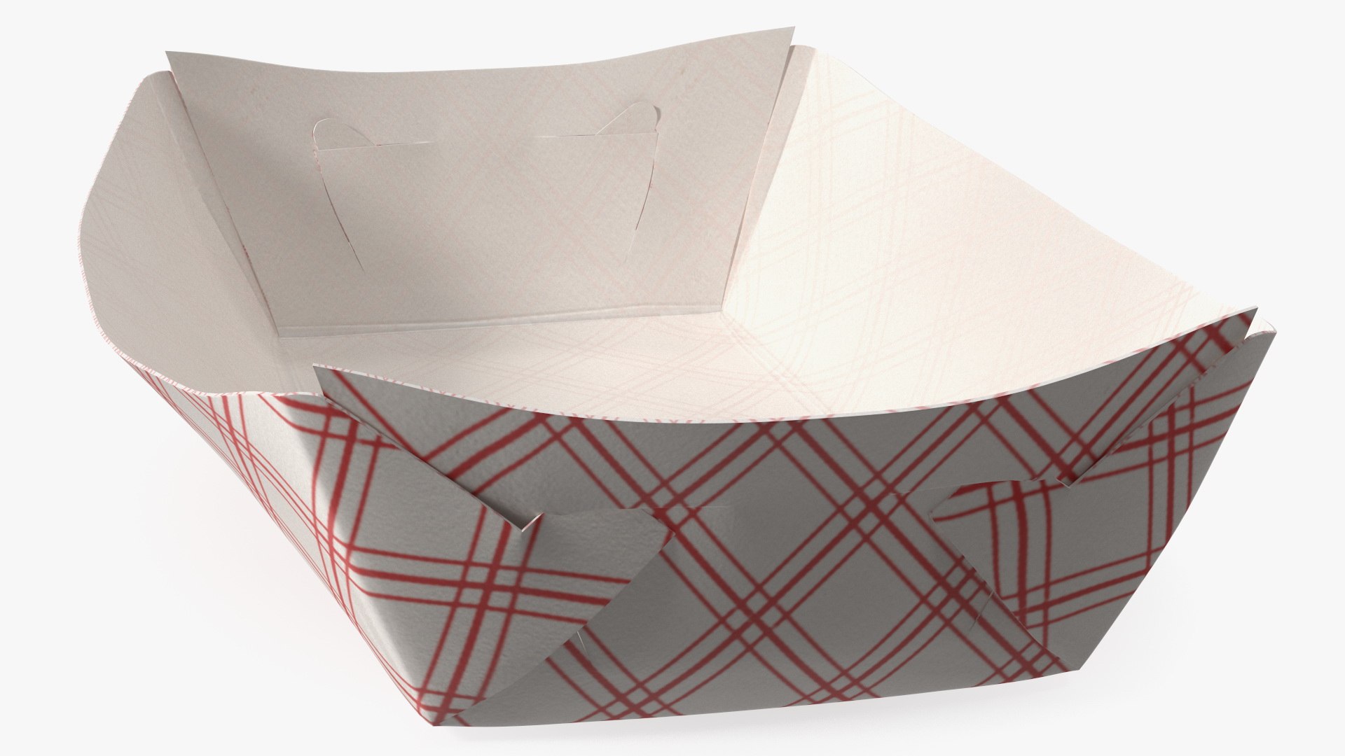 3D Paper Food Boat Red Checker - TurboSquid 1813313