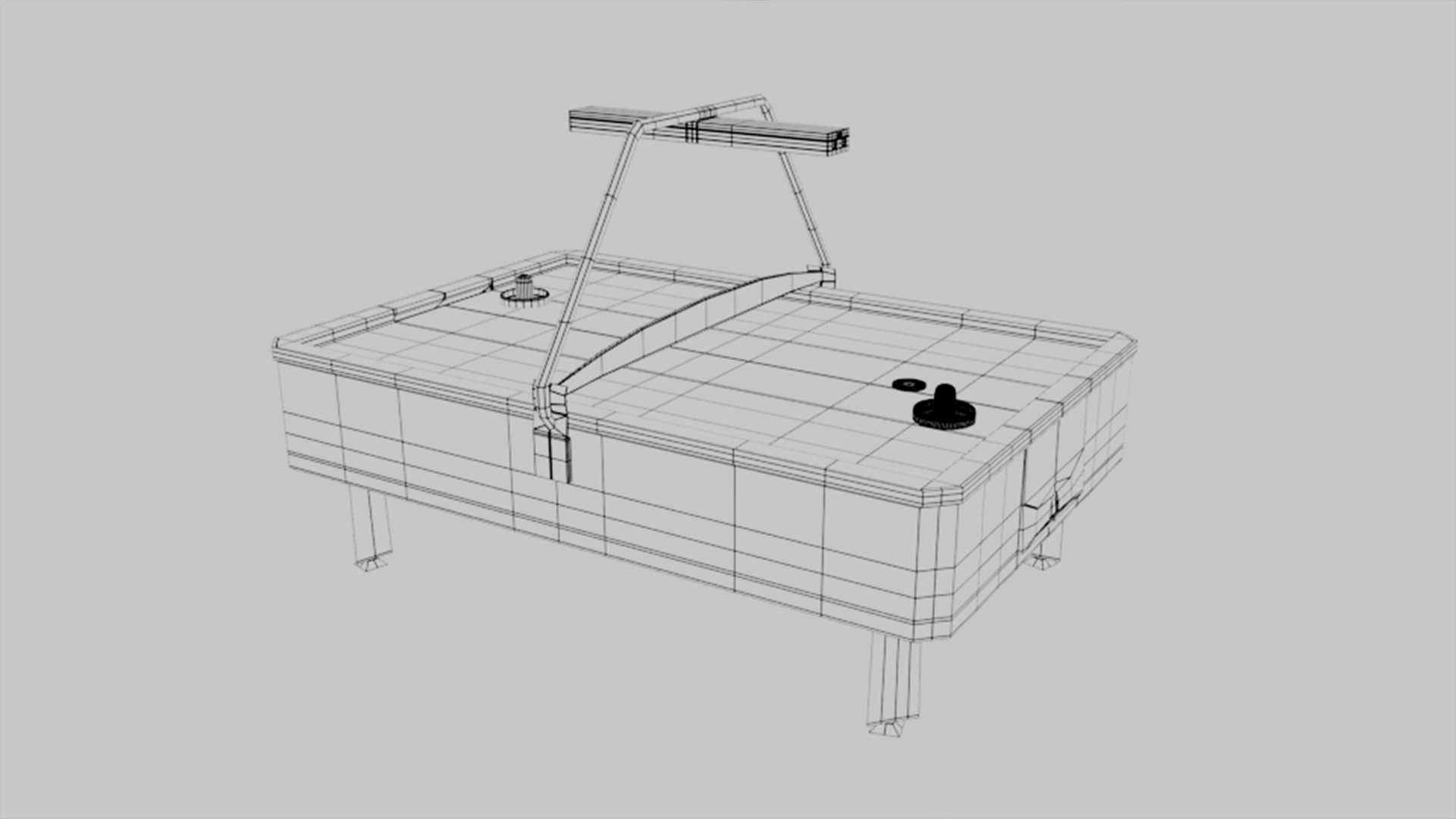 Air Hockey Table 3D Model - TurboSquid 2133864