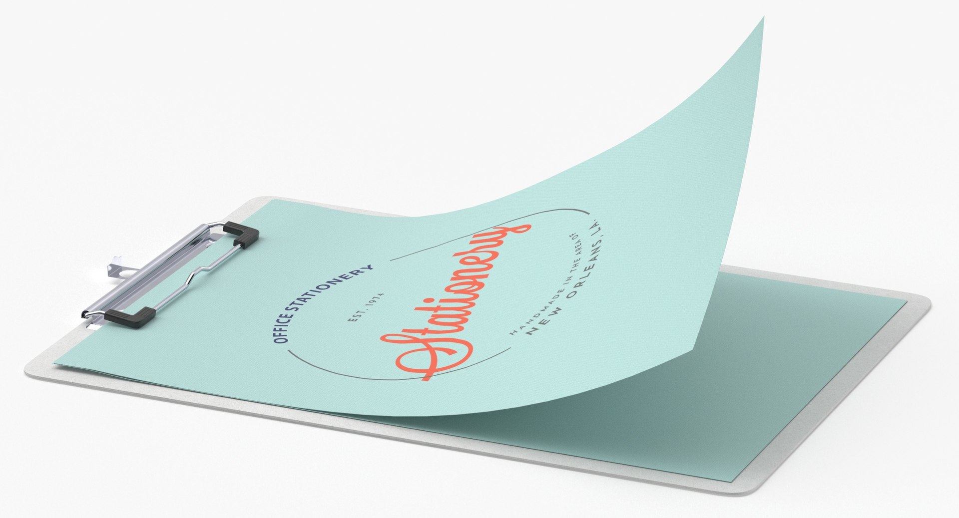 3D Office Stationary Clipboard Type 01 Different Poses Blank And ...