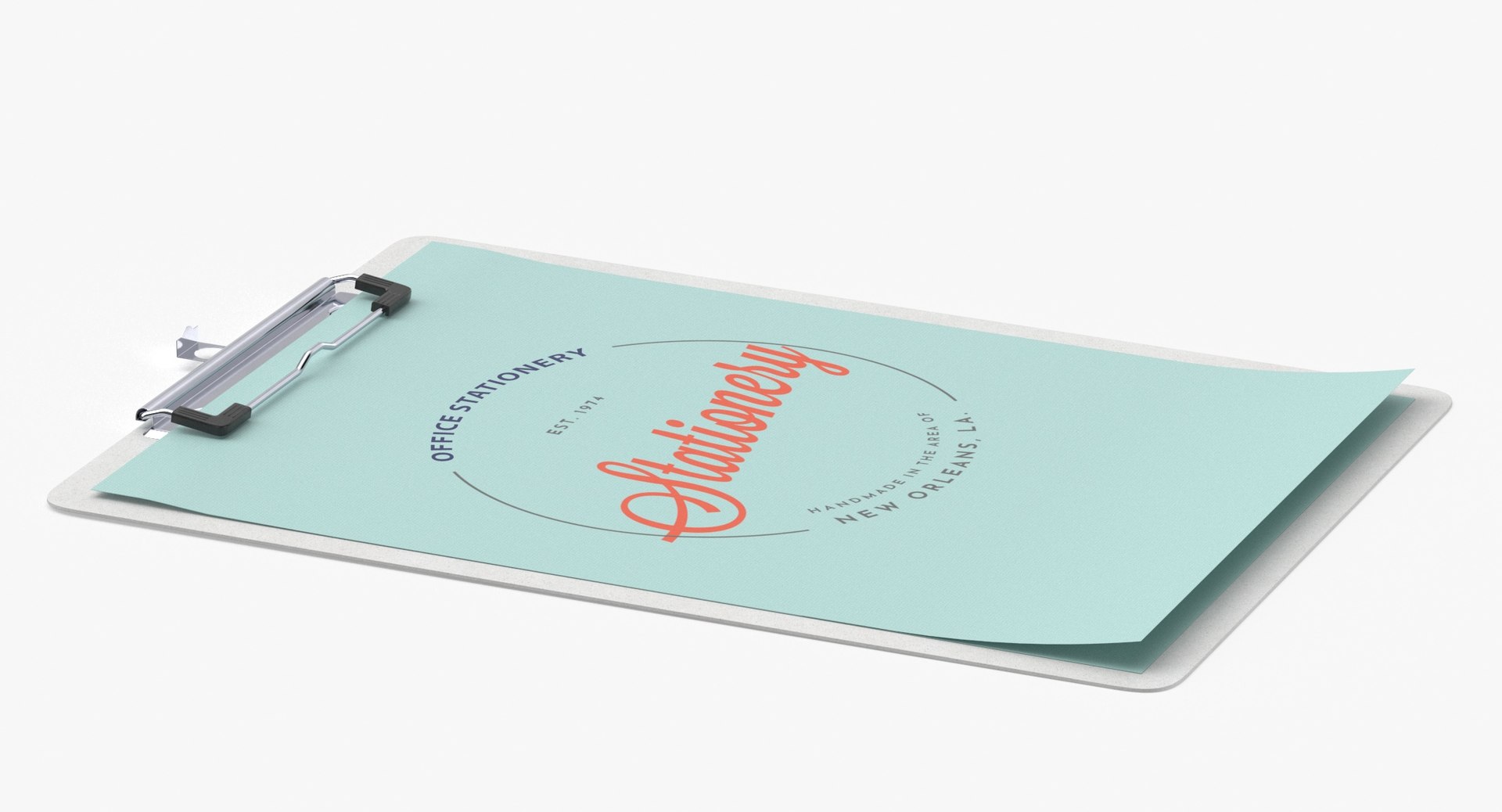 3D Office Stationary Clipboard Type 01 Different Poses Blank And ...