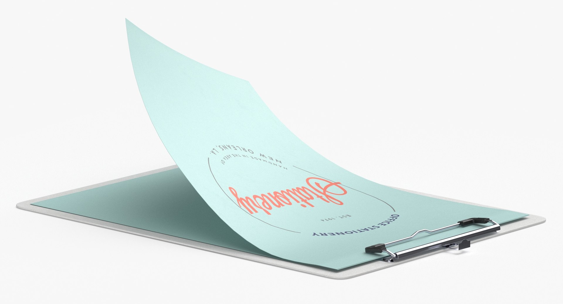 3D Office Stationary Clipboard Type 01 Different Poses Blank And ...