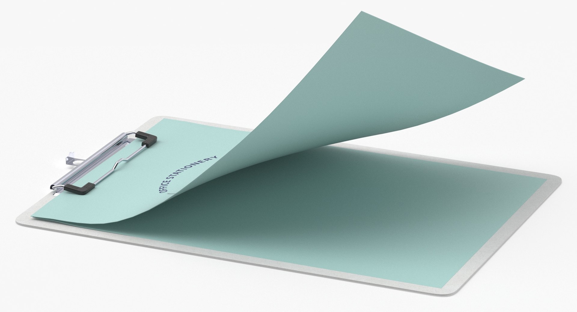 3D Office Stationary Clipboard Type 01 Different Poses Blank And ...