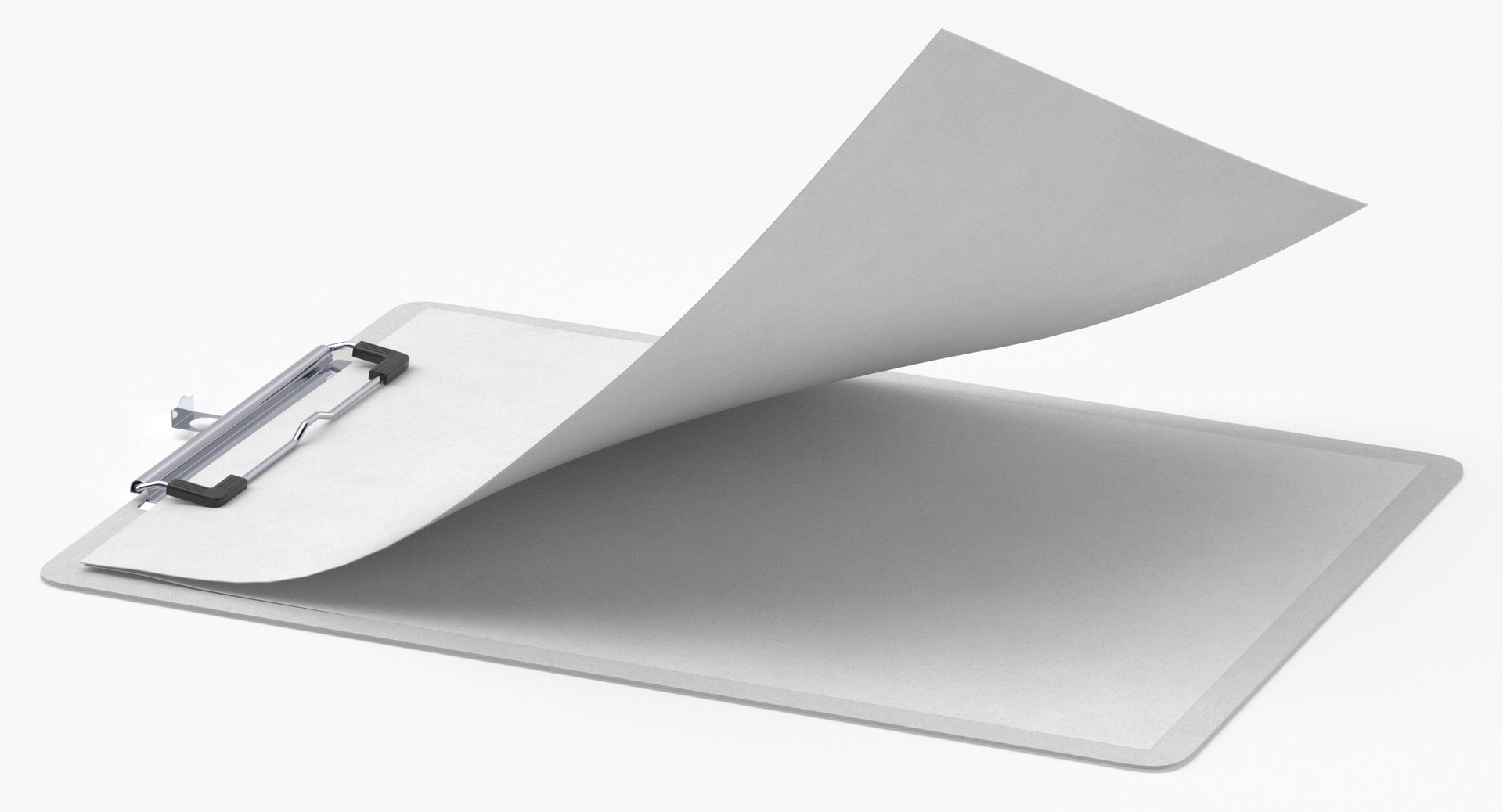 3D Office Stationary Clipboard Type 01 Different Poses Blank And ...