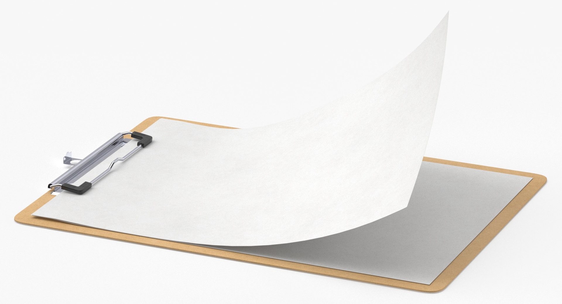 3D Office Stationary Clipboard Type 01 Different Poses Blank And ...