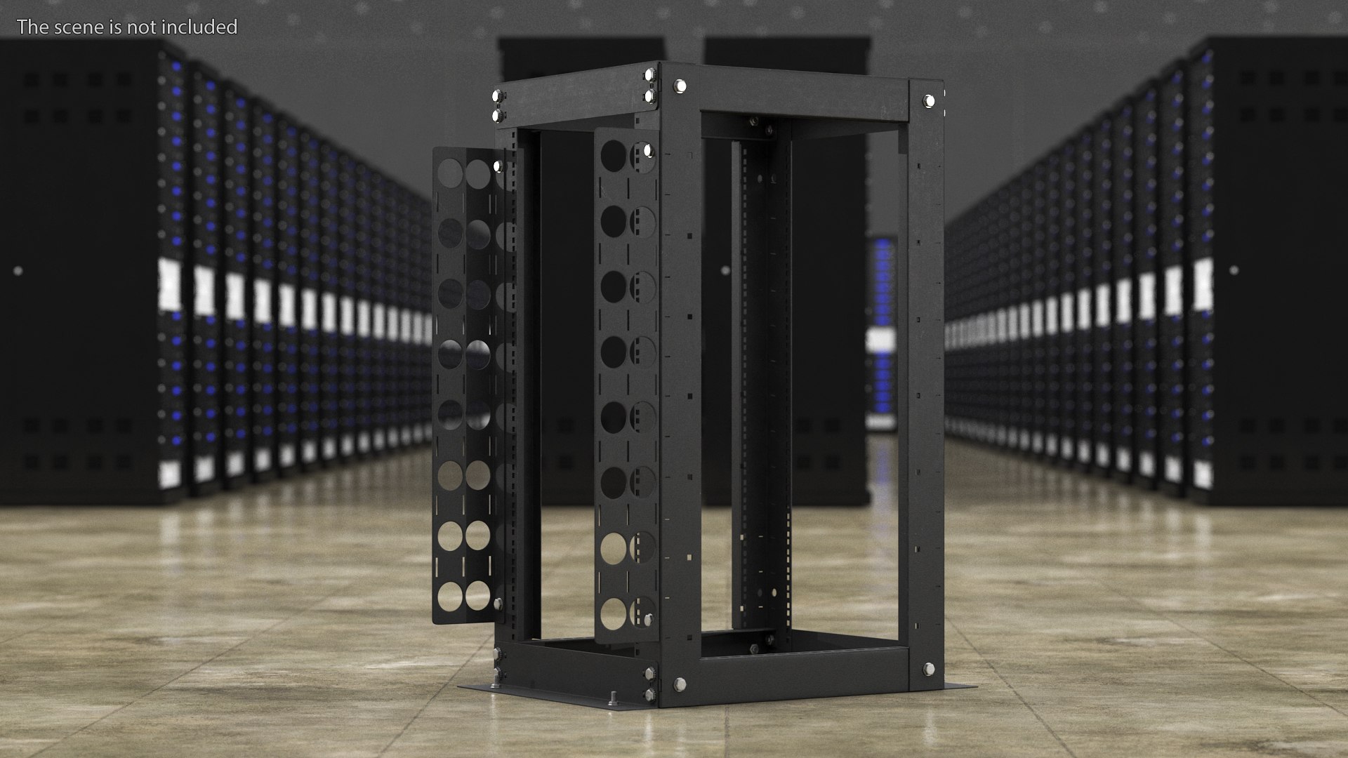 Open Frame Server Rack 24U Empty 3D - TurboSquid 1848981