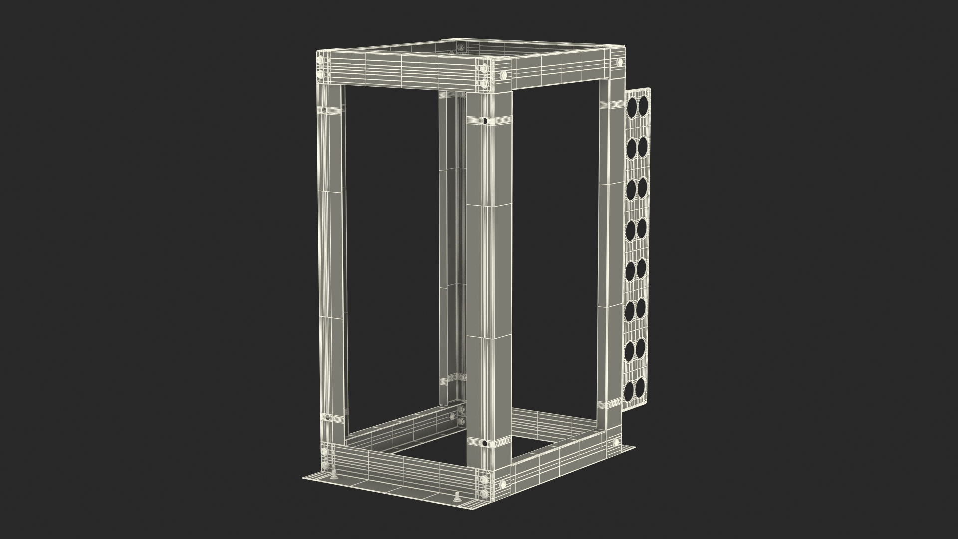 Open Frame Server Rack 24U Empty 3D - TurboSquid 1848981