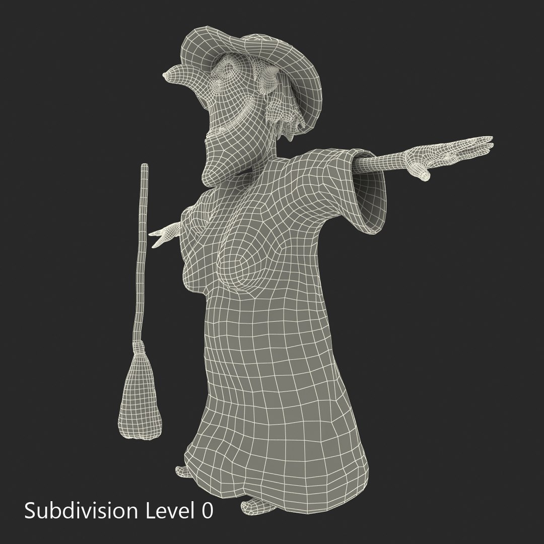 cartoon witch 3d 3ds