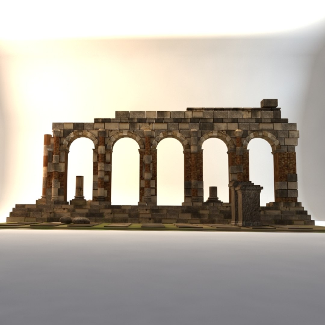 ancient architectural ruins roman 3d model
