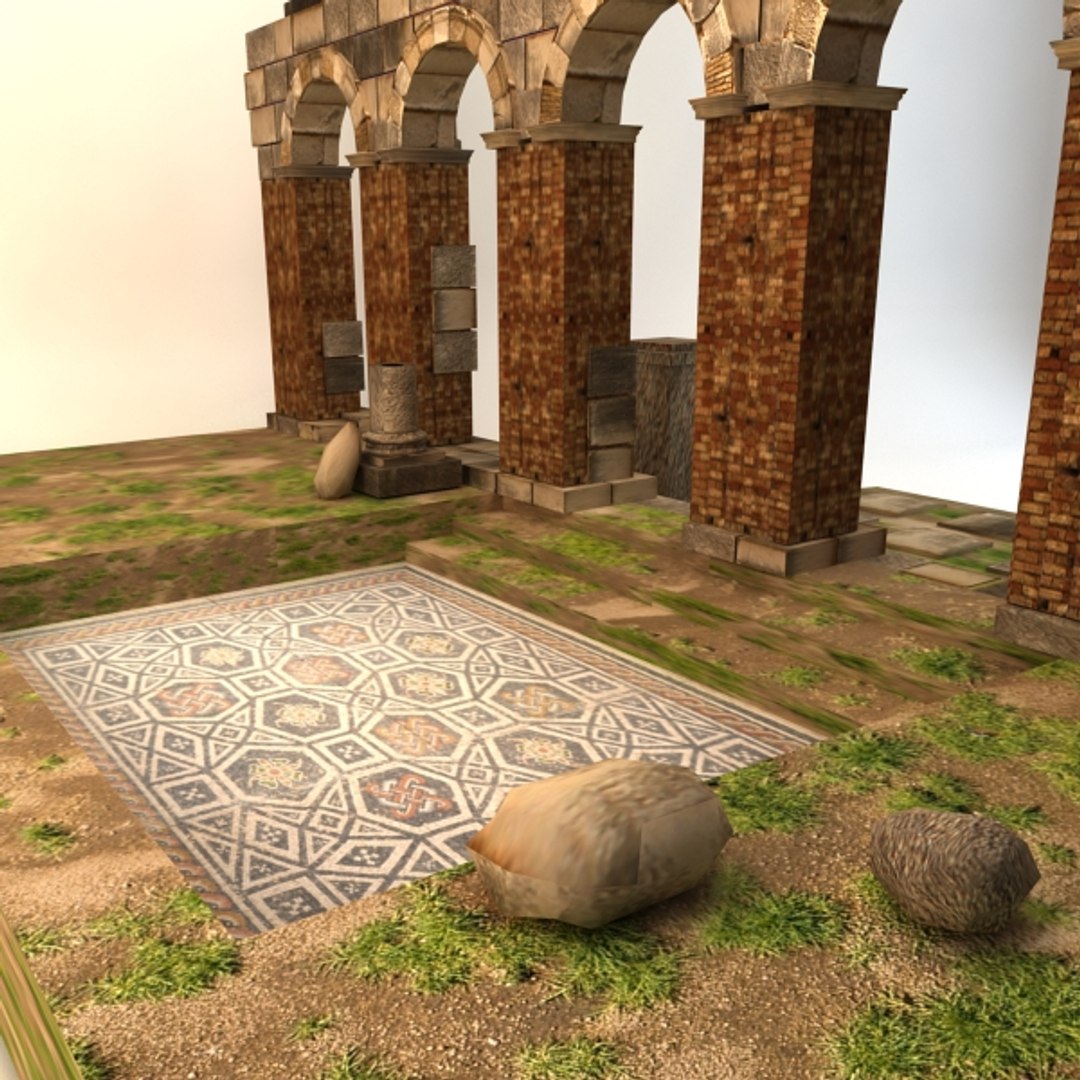 ancient architectural ruins roman 3d model