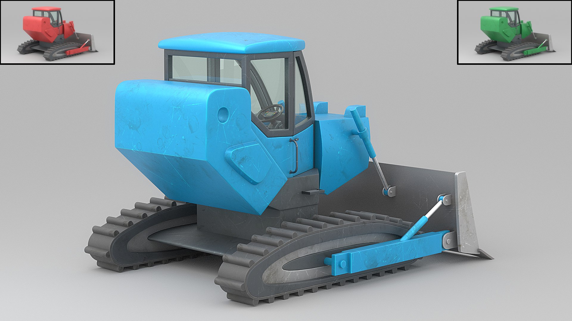 Cartoon Bulldozer Model - TurboSquid 1999039