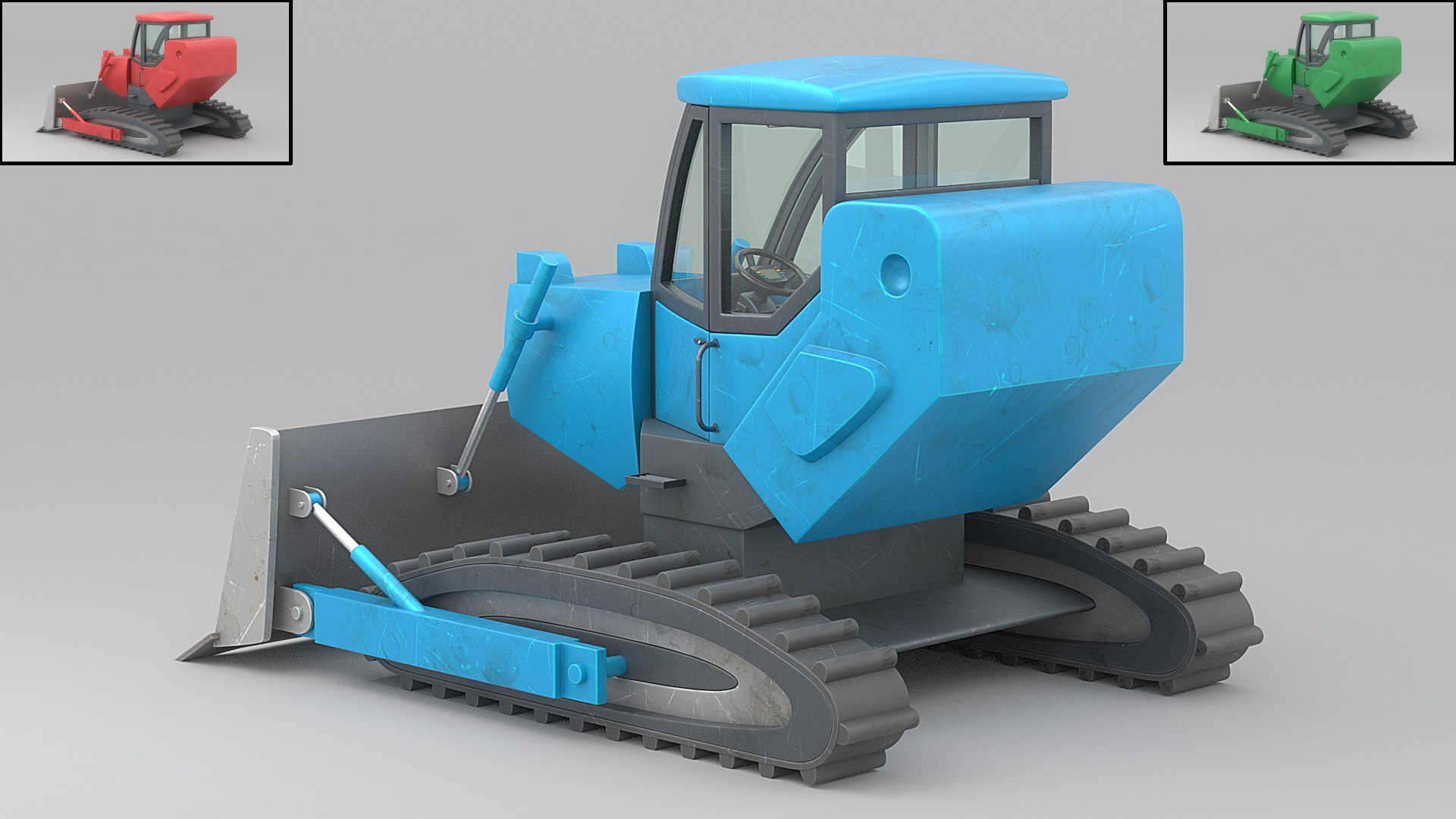 Cartoon Bulldozer Model - TurboSquid 1999039