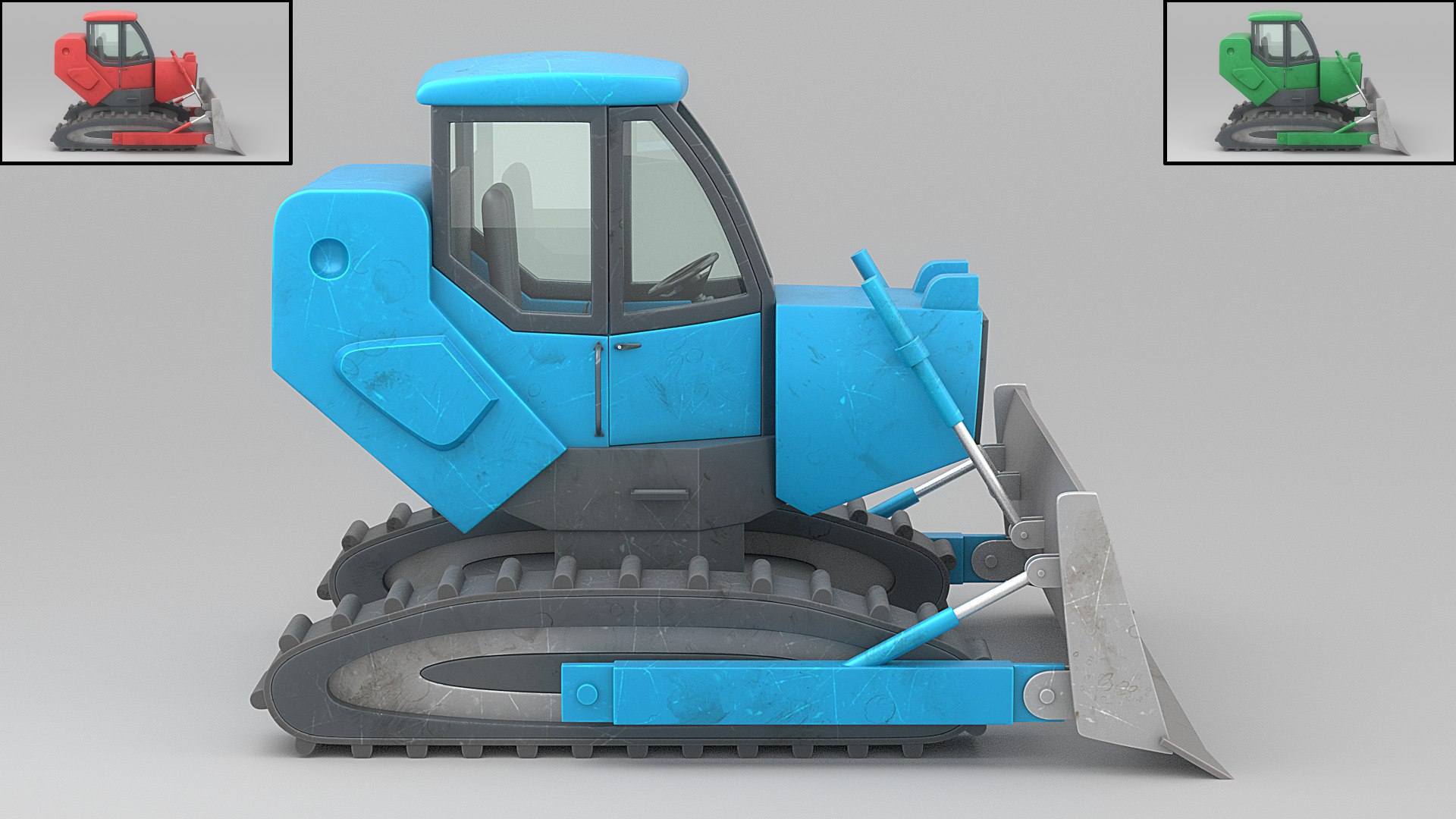 Cartoon Bulldozer Model - TurboSquid 1999039