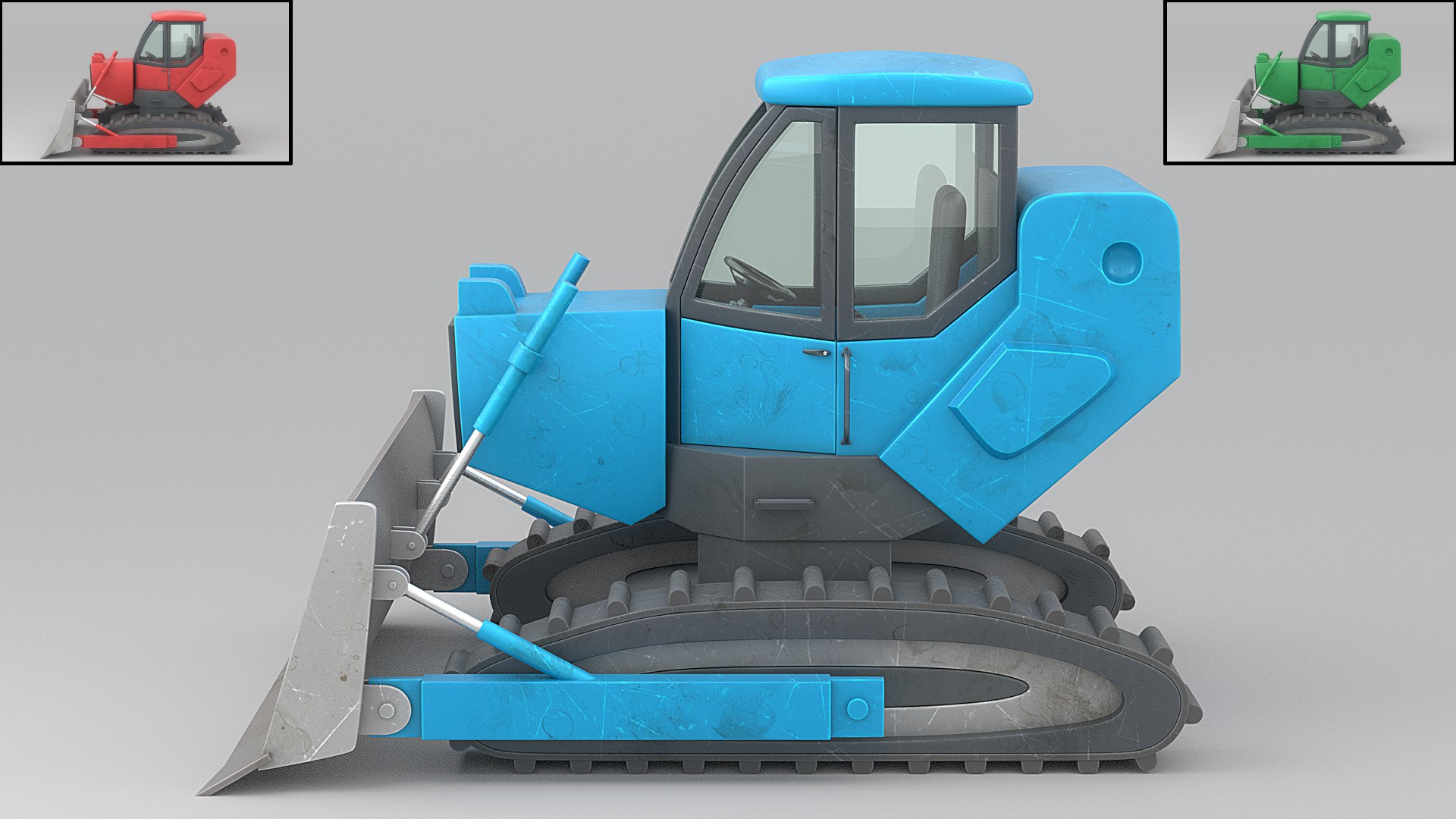 Cartoon Bulldozer Model - TurboSquid 1999039