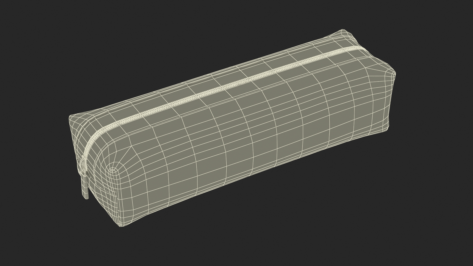 Used Dirty Kids Textile Pencil Case With Pattern Closed 3D Model ...