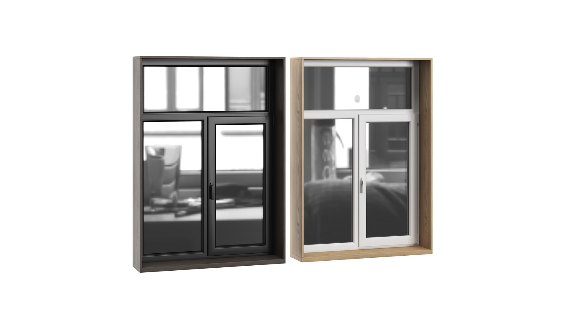 3D Rehau Windows Wooden Slope Frame - TurboSquid 2217566