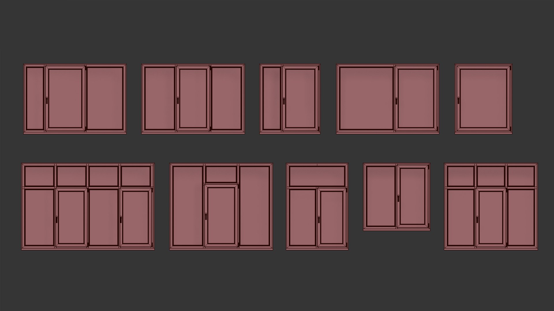 3D Rehau Windows Wooden Slope Frame - TurboSquid 2217566