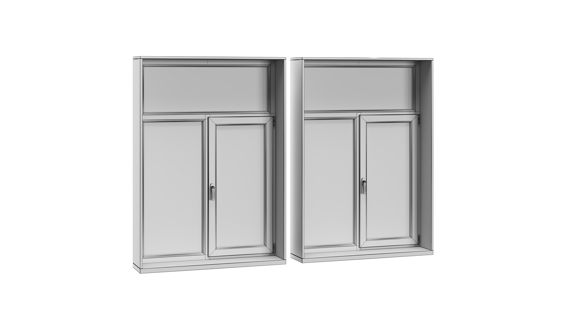 3D Rehau Windows Wooden Slope Frame - TurboSquid 2217566