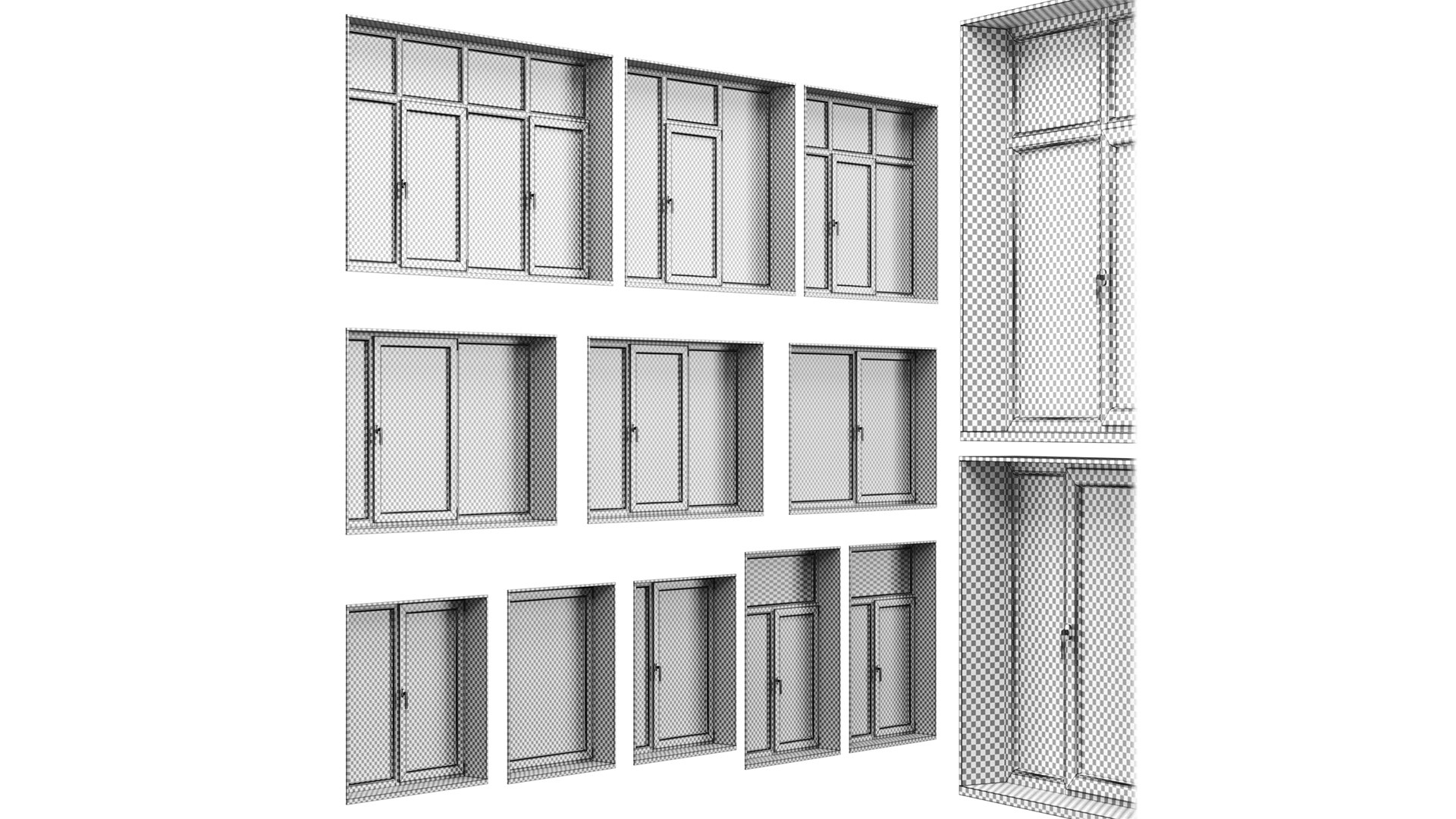 3D Rehau Windows Wooden Slope Frame - TurboSquid 2217566